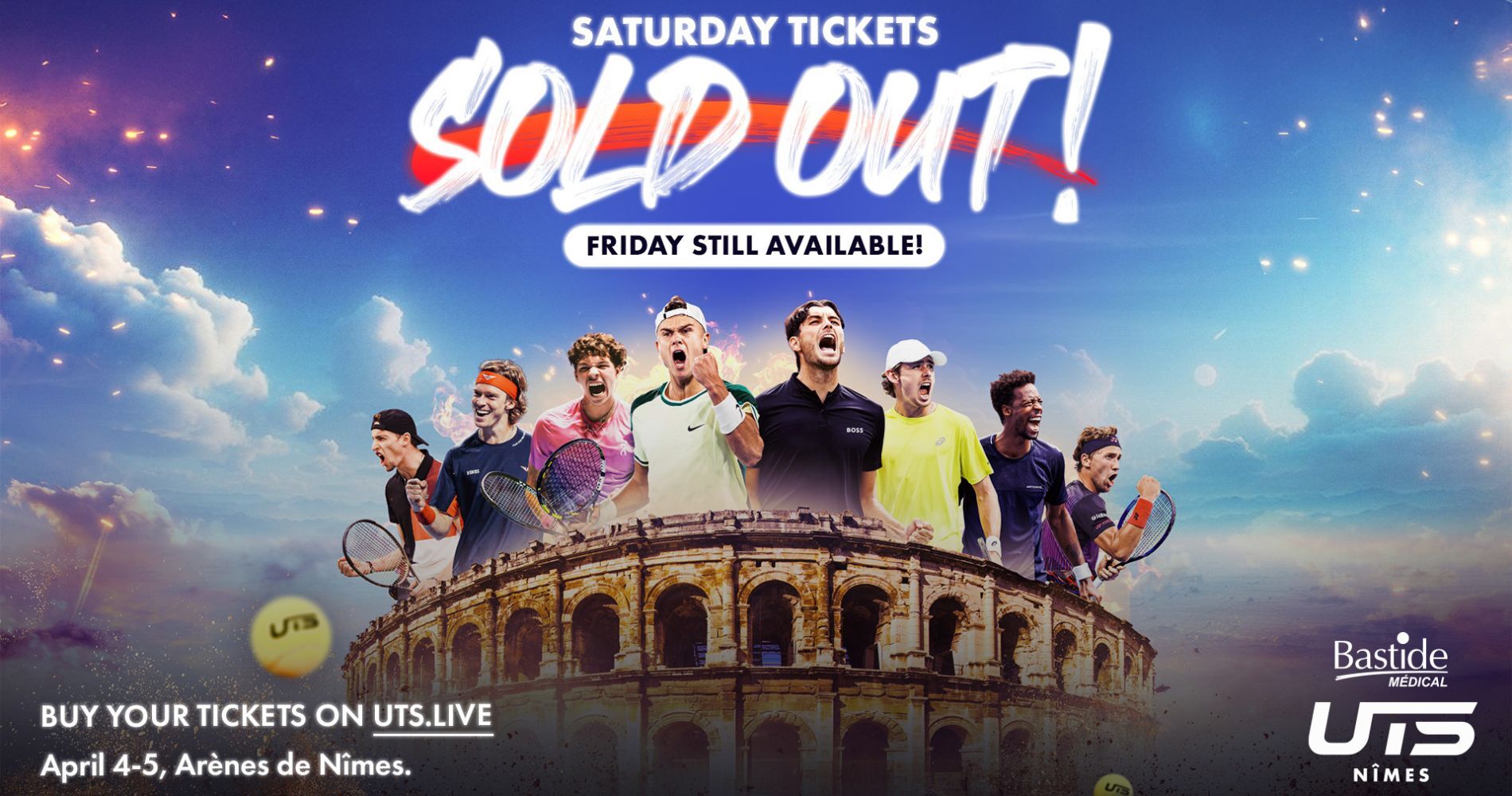 Tickets selling out for UTS Nimes - Tennis Majors